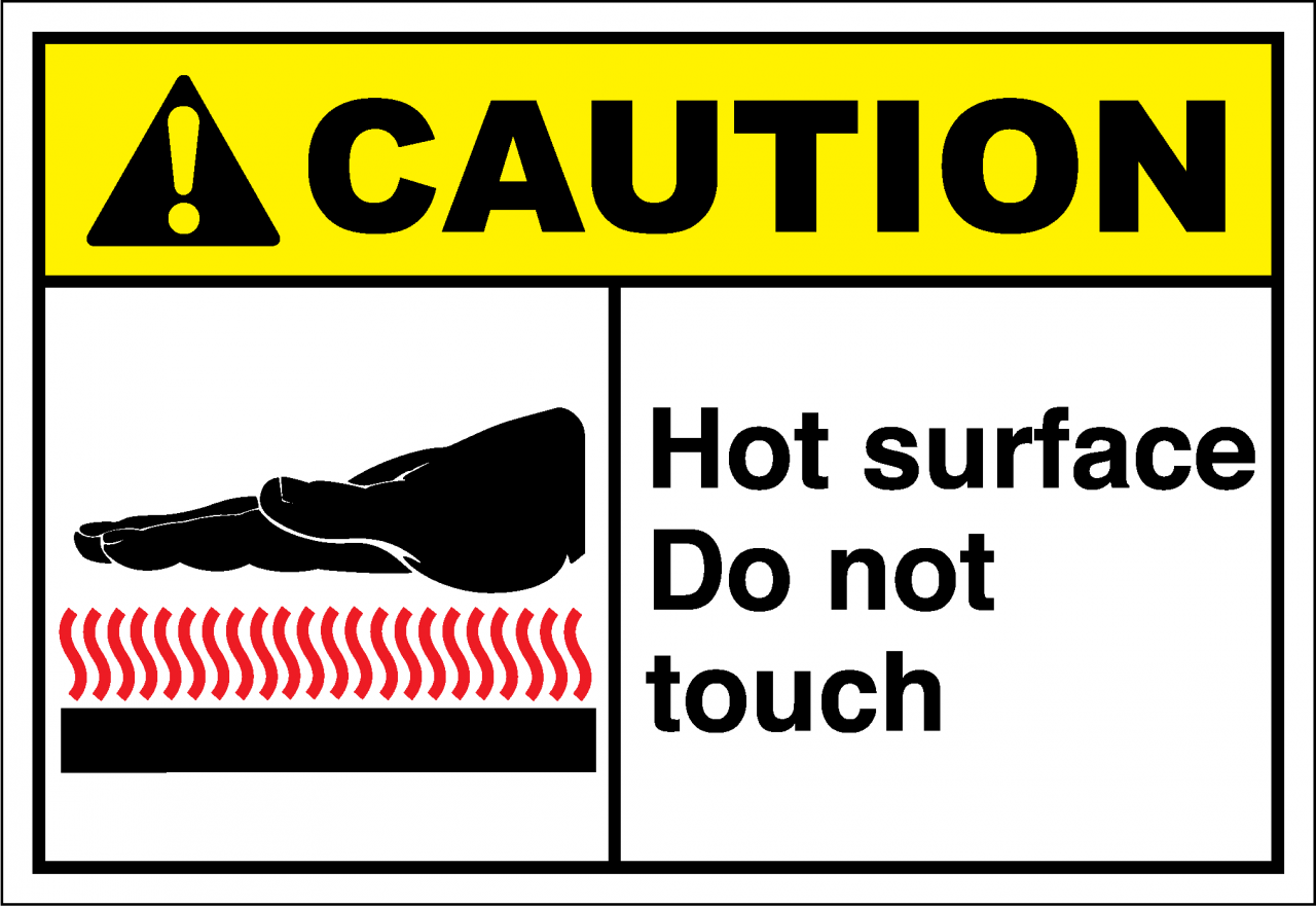 Caution Sign - hot surface do not touch - SafetyKore.com Caution Sign - hot surface do not touch - SafetyKore.com