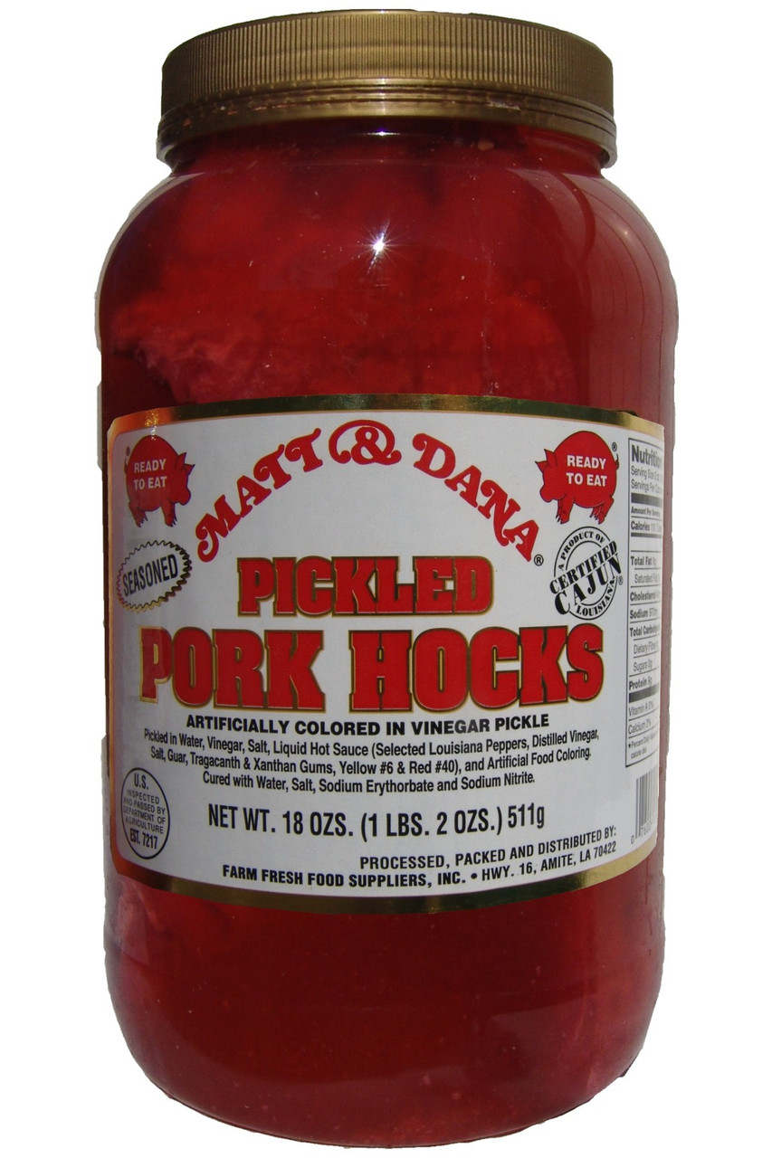 Matt And Dana Cajun Style Pickled Pork Hocks Gallon