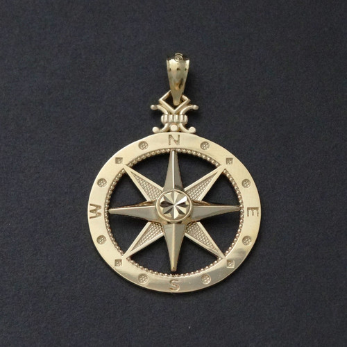 10k Yellow Gold Compass Pendant Fashionjunkie4life