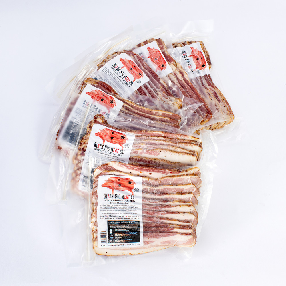 6 packs Black Pig Bacon - Black Pig Meat Company
