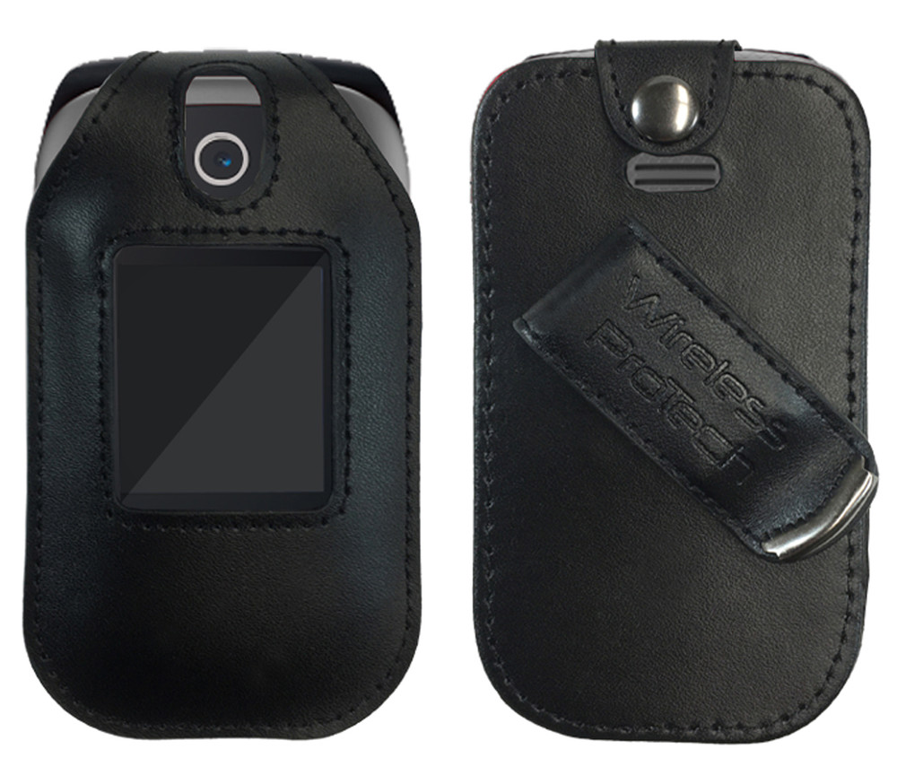 Consumer Cellular Link Case, Wireless ProTECH Genuine Leather Case ...