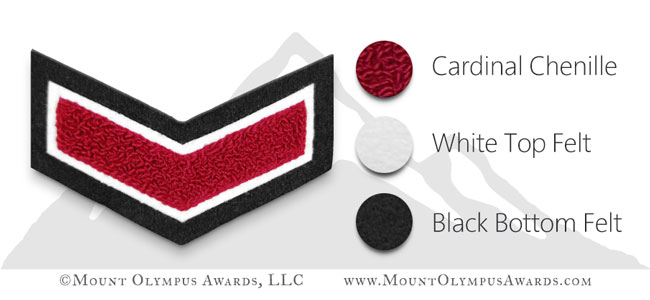 1 Bar Double Felt Varsity Jacket Chevron