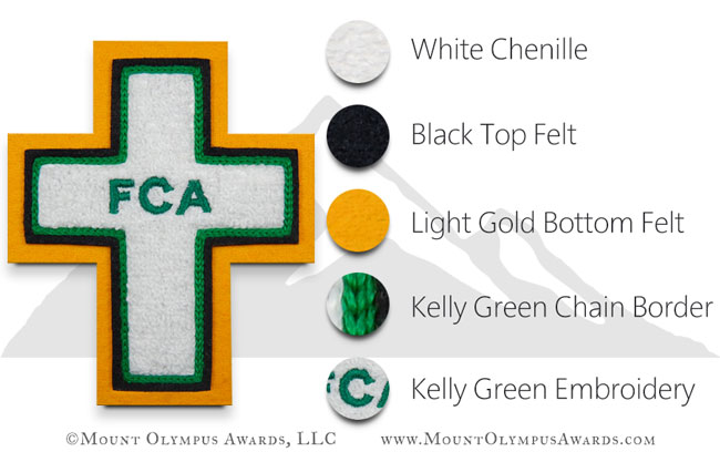 Cross Patch for Varsity Letterman Jacket