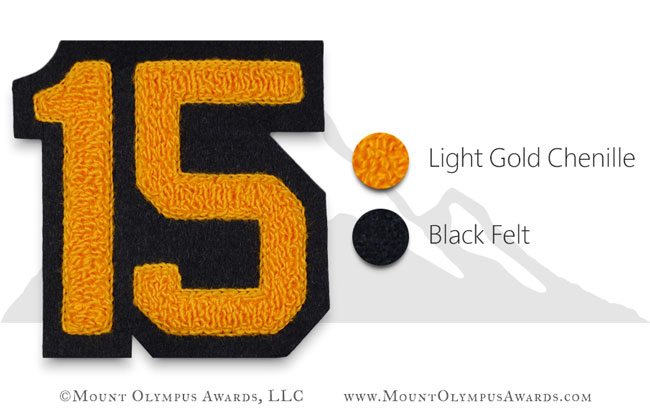 3 Inch Single Felt Letterman Jacket Number