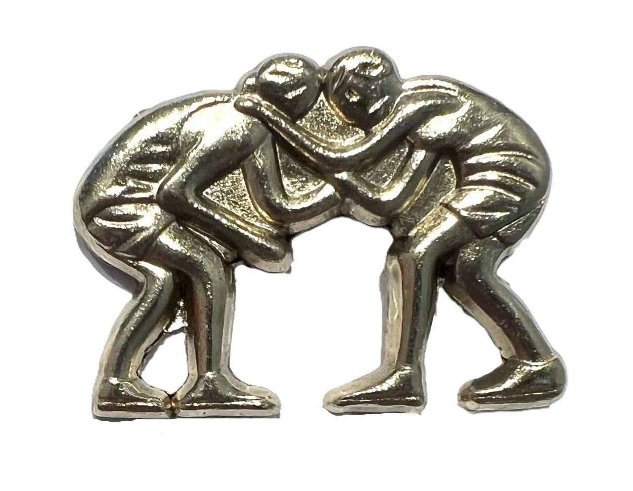Wrestlers Standing Varsity Letter Pins