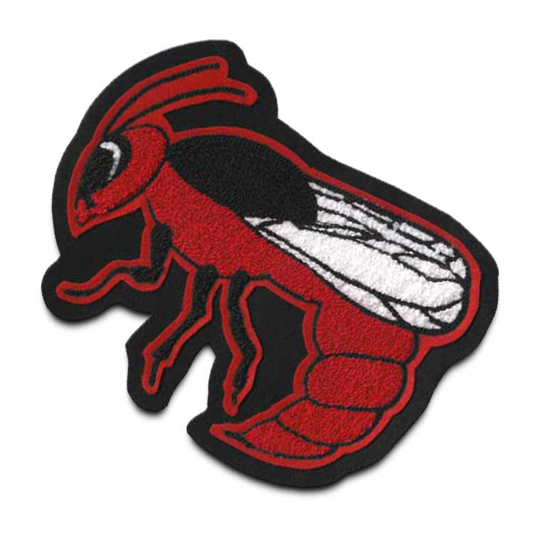 Hornet Mascot 4 Chenille Patch - Mount Olympus Awards Mascot Patches