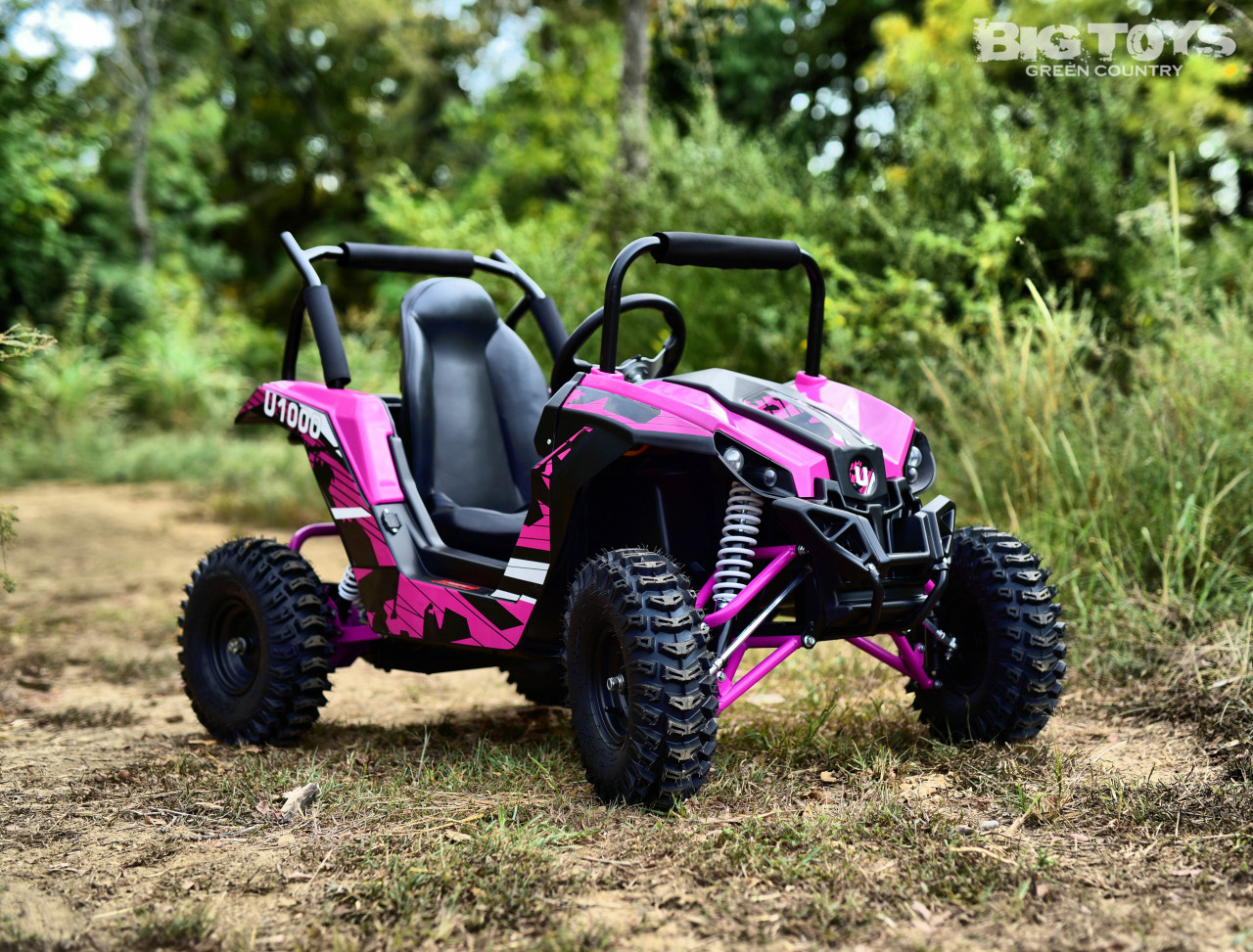 Giant 48v Ripper XL Big Kids Ride On UTV w/ Rubber Tires - Pink - Big ...