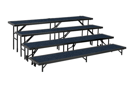 Multi-Level Tapered Portable Stage Riser With Carpeted Surface By ...