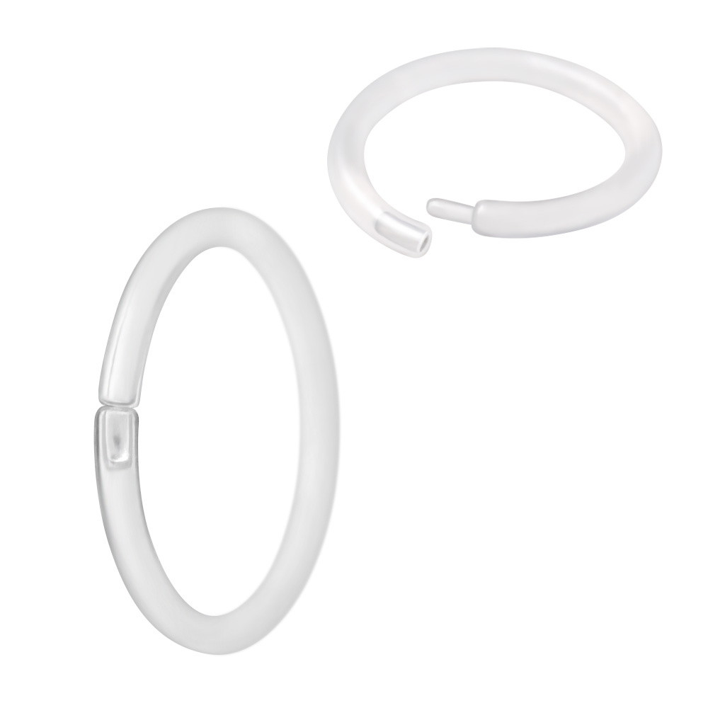 14g Industrial Retainer PAIR 16G 3/8" Clear Soft Plastic Flexible Lip ...