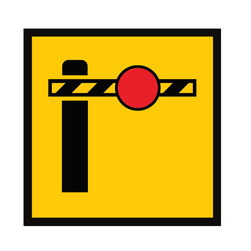 Boom Barrier - Symbol (600mmx600mm) - Corflute - Safety Xpress