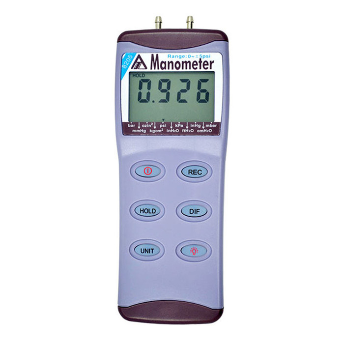 Digital Manometer Differential Pressure Gauge +/- 0 to 5PSI - gastools