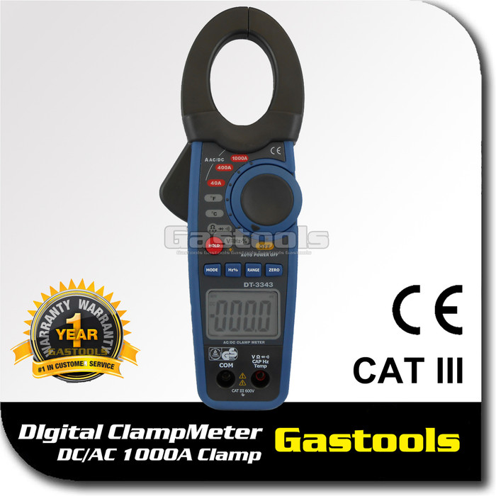 AC/DC 1000A Clamp Meter Multimeter Plus Thermometer - gastools