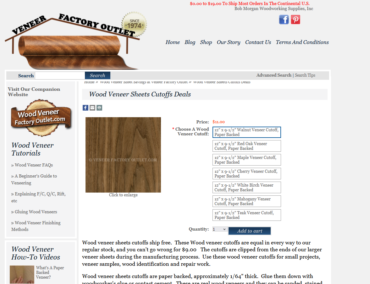 Wood Veneer Samples. 12-1/2" x 9-1/2" Wood Veneer Samples in Walnut Veneer, Red Oak Veneer ...
