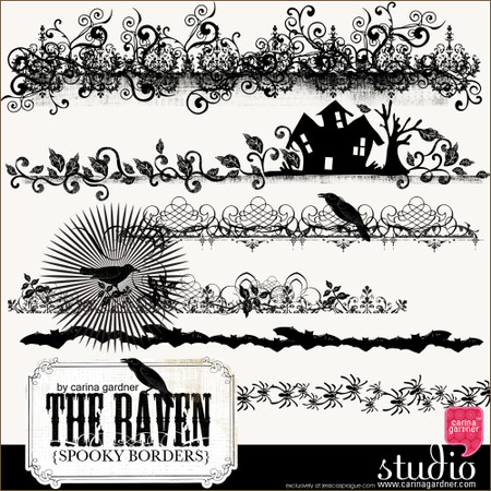 THE RAVEN Spooky Borders - Snap Click Supply Co.