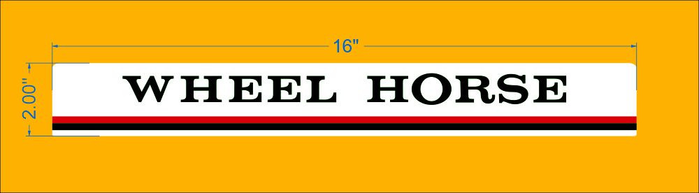 custom size rear seat pan decal 2 x 16 inch - Redo Your Horse