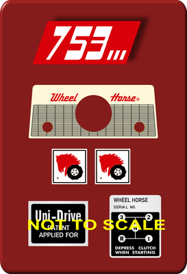 1963 WHEEL HORSE 753 DECAL SET - Redo Your Horse