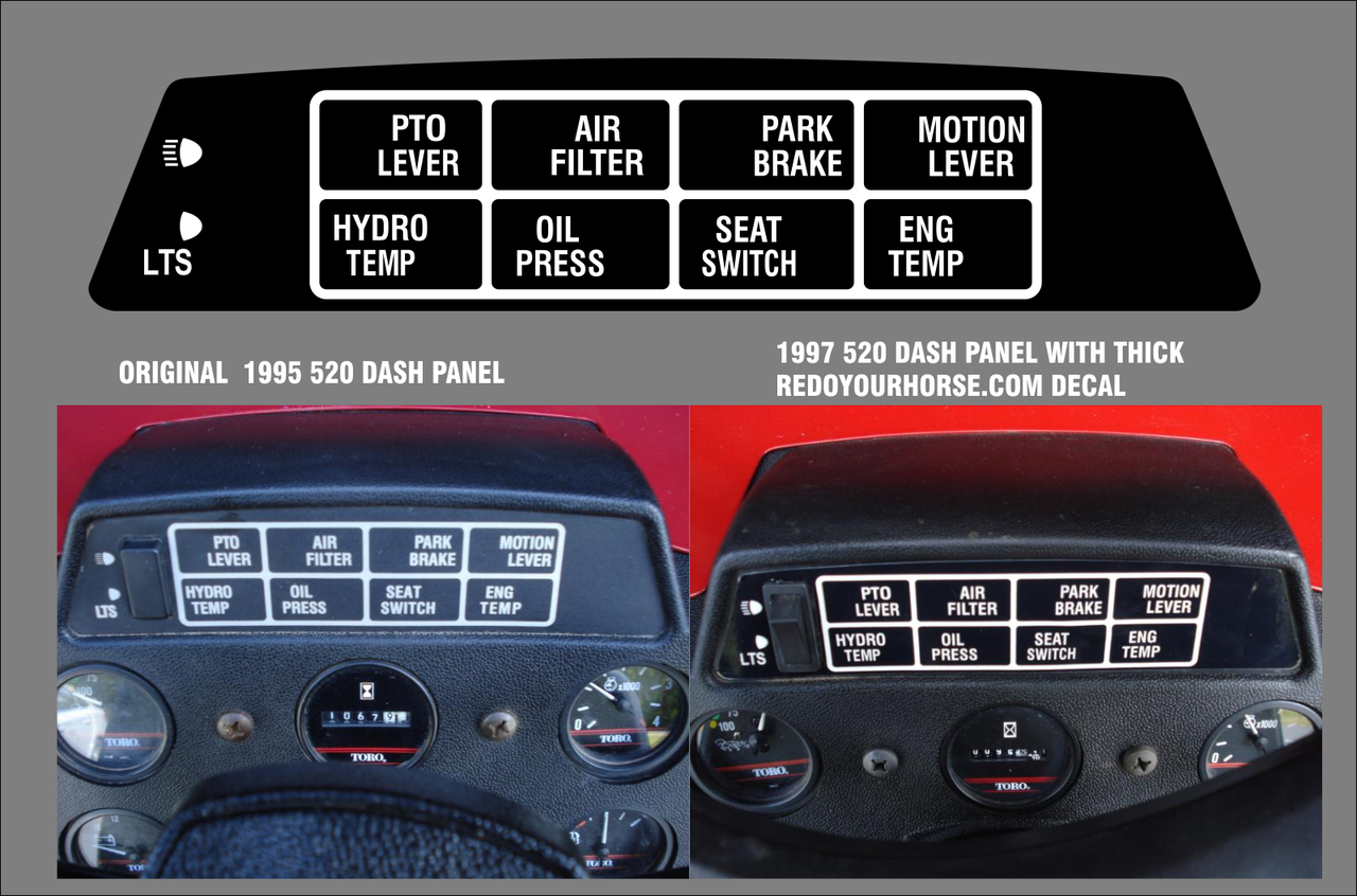 520 WARNING LIGHT PANEL DECAL DESIGN 1 - Redo Your Horse