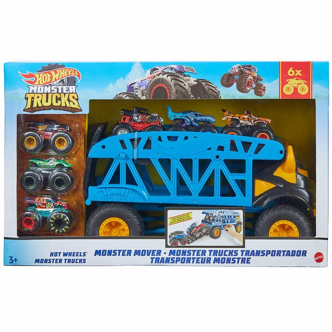 Hot Wheels Monster Truck Monster Mover Bundle Costco, 43% OFF