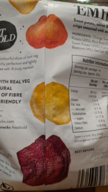 Emily Veggie Crisp Rainbow Root 425G - Fairdinks