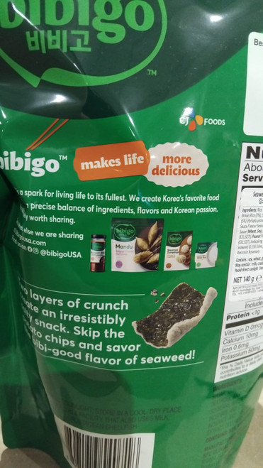 Bibigo Seaweed Chips Original 140G - Fairdinks
