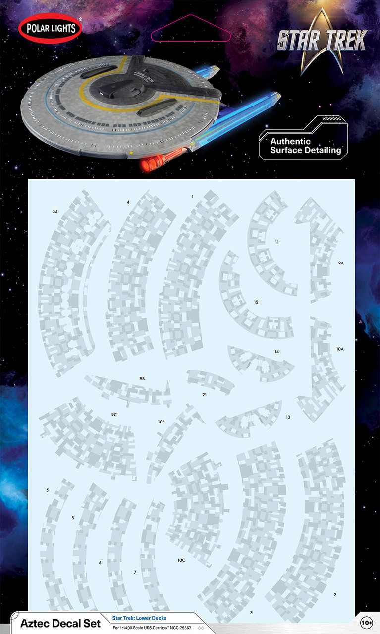 Star Trek - Lower Decks U.S.S. Cerritos Aztec Decal Set (MKA072 ...