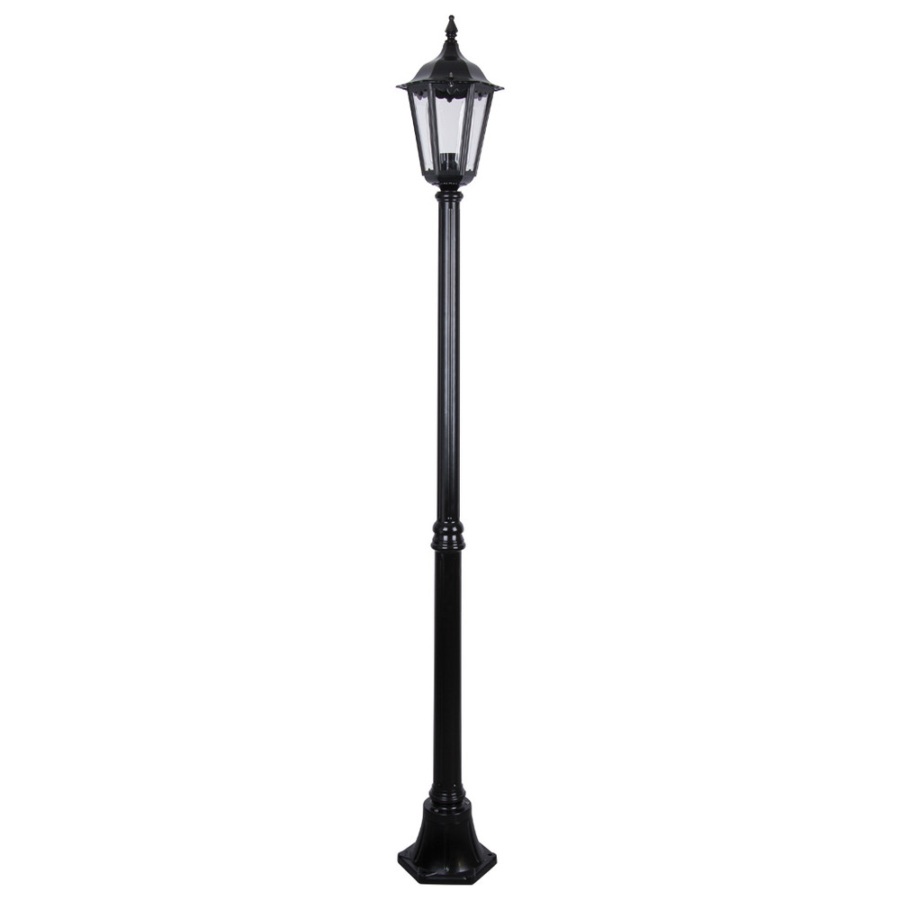Single Head Post Light - 240V B22 IP43 1930mm Black Made In Italy ...