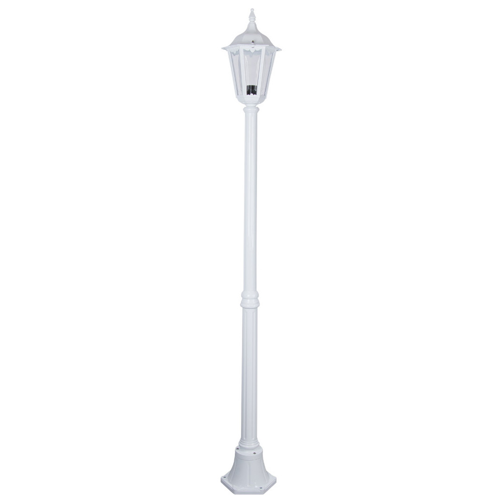 Single Head Post Light - 240V B22 IP43 1930mm White Made In Italy ...