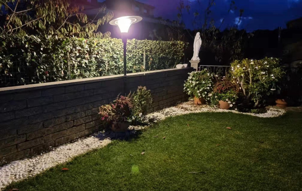 Solar Post Light Motion Sensor With Remote Industrial Strength 2800lm ...