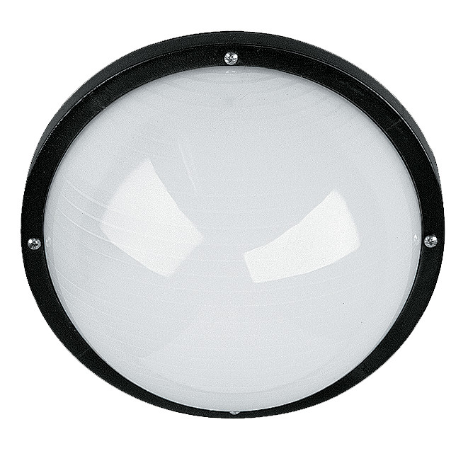 Round Black Bulkhead Light IP55 E27 | Lighting Style