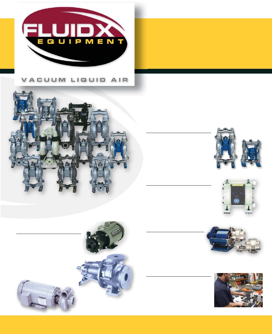 FLUIDX Industrial Pump Line Card