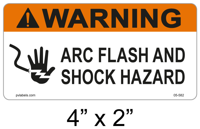 WARNING ARC FLASH LABELS