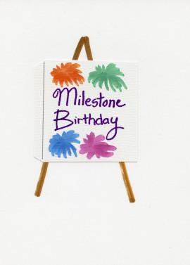 Milestone Birthday greeting card made in the USA on recycled paper