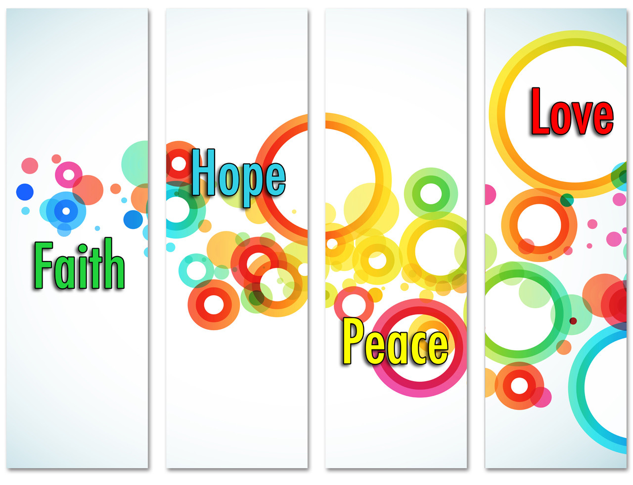 BC118 Colorful Circles - Church Banners .com