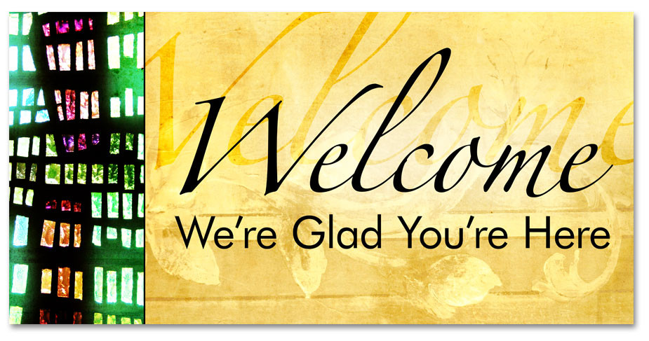 Welcome Mosaic Banner - Church Banners .com