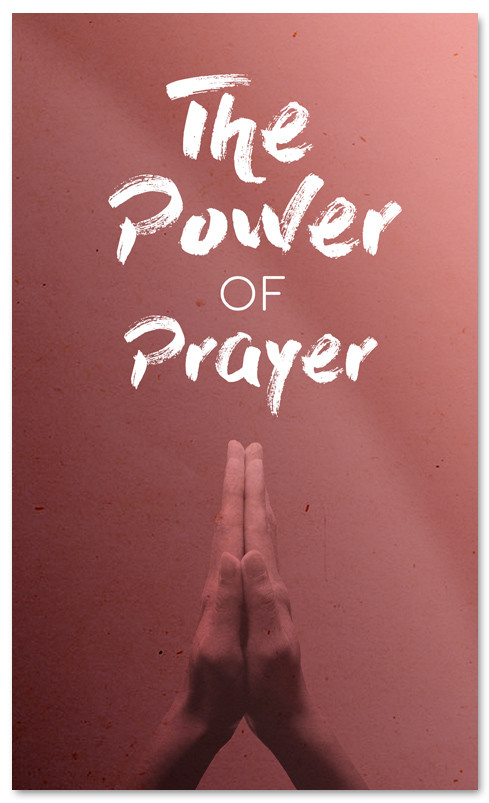 PR005 Power of Prayer Red-WxH - Church Banners .com