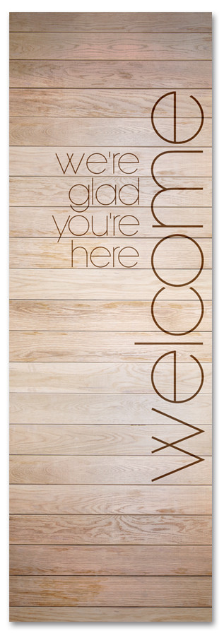 WC088 Wood Slats - Welcome - Church Banners .com