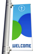 Welcome Light Pole Banners - Church Banners