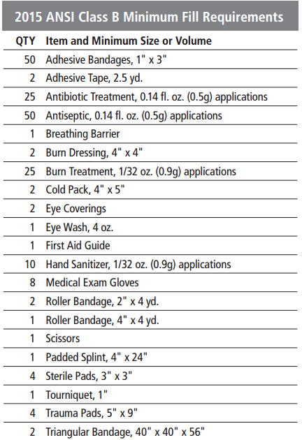 Class B 50 Person Bulk ANSI B, First Aid Kit-Type III