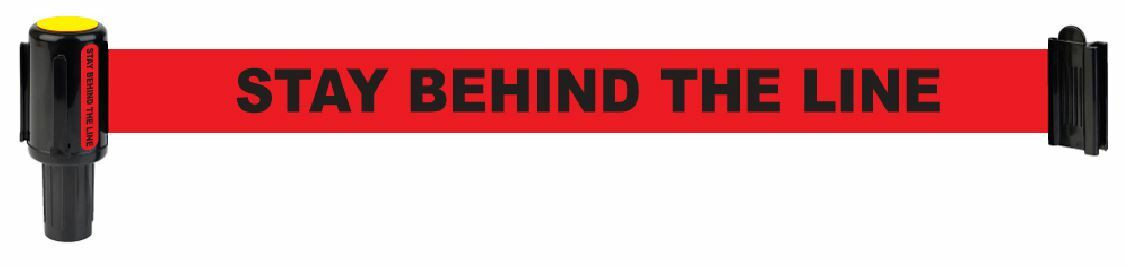 Banner Stakes PL4050 PLUS Red "Stay Behind The Line" Banner