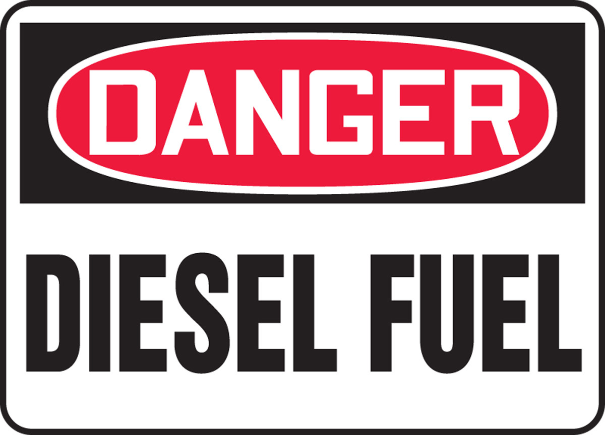 Accuform MCHL226 Danger Diesel Fuel Sign
