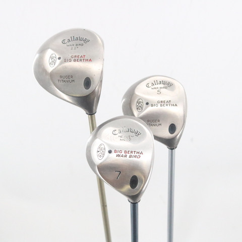 Callaway Great Big Bertha War Bird Wood Set 1,5,7 Graphite Firm Stiff G-101315 - Mr Topes Golf