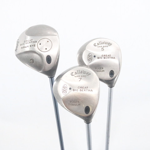 Callaway Big Bertha War Bird / Hawkeye Wood Set 3,5,7 Graphite Regular ...
