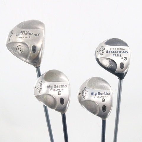 Callaway Big Bertha Hawk Eye / Steelhead Plus Wood Set 1,3,5,9 Regular ...