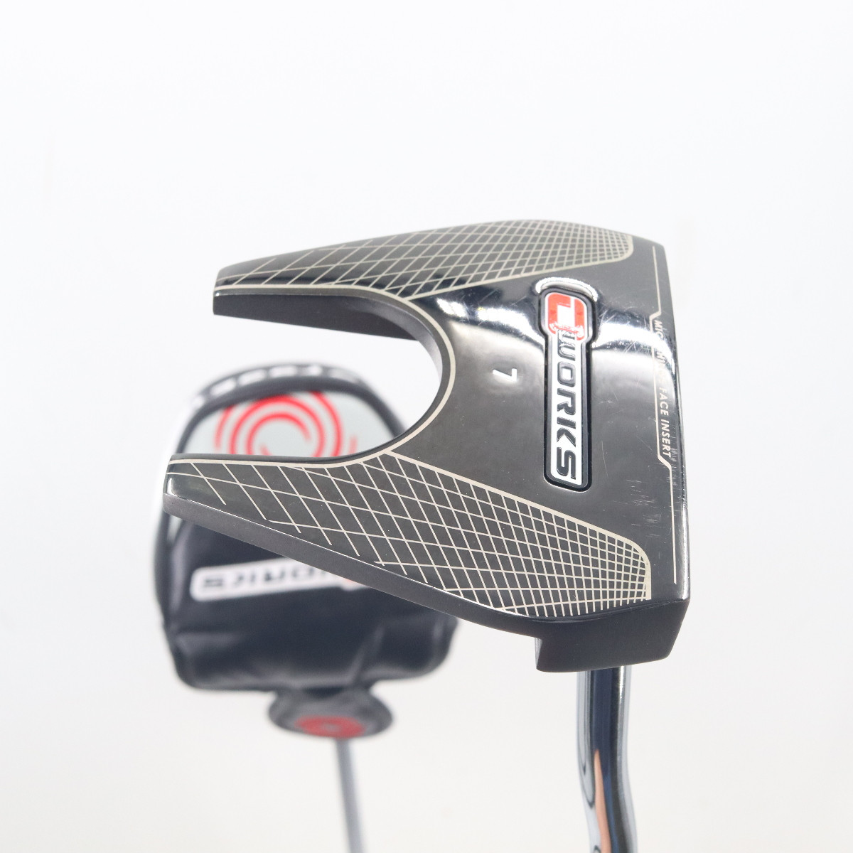 Odyssey O-Works Black 7 Mallet Putter 34 Inches 34" Steel RH HeadCover ...