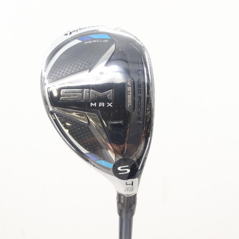 TaylorMade SIM Max Rescue 4 Hybrid 22 Degrees Graphite Stiff Flex RH P ...