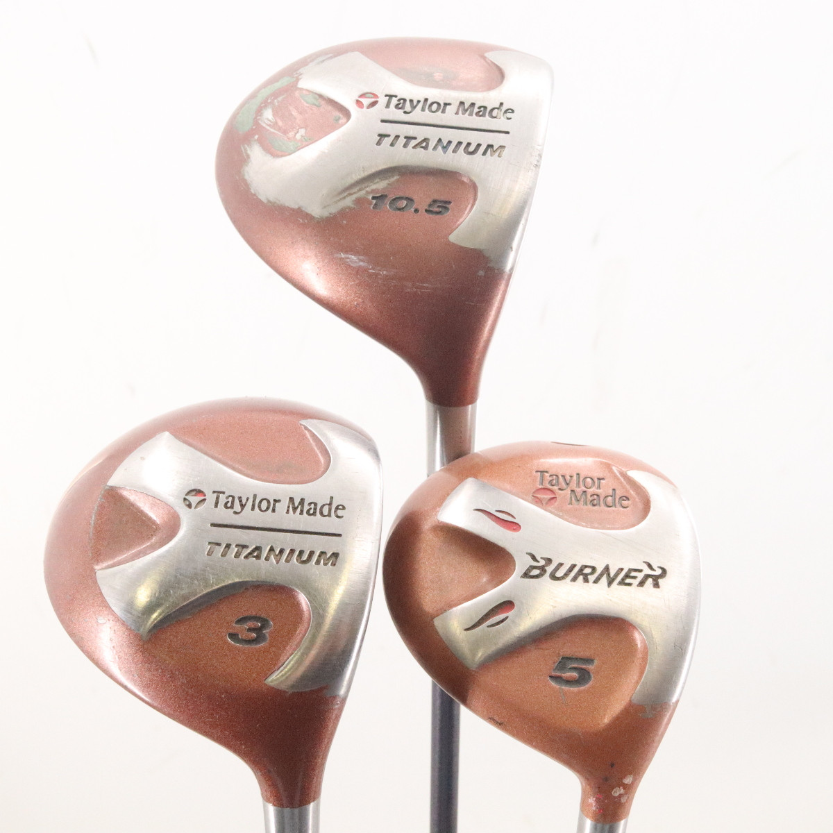 TaylorMade Titanium / Burner Driver,3 & 5 Wood Set Graphite Regular RH ...