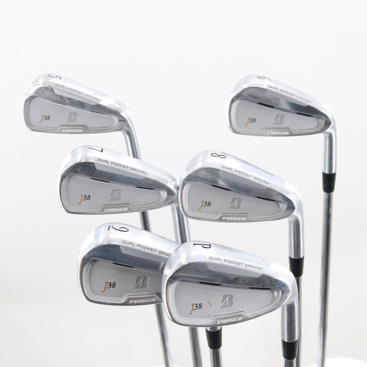 Bridgestone J38 Dual Pocket Cavity Back 5-P Iron Set Steel Regular Flex ...