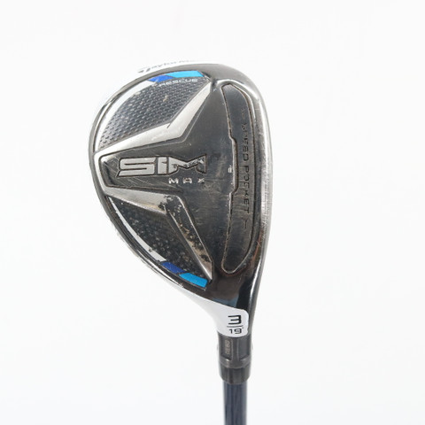 TaylorMade SIM Max Rescue 3 Hybrid 19 Deg Graphite A Senior Right-Hand ...