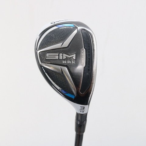 TaylorMade SIM Max Rescue 3 Hybrid 19 Deg Graphite A Senior Flex RH P ...