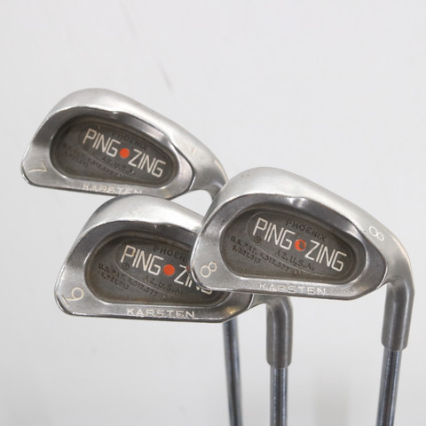 Ping Zing 7,8,9 Incomplete Iron Set Orange Dot Steel JZ Stiff Right ...
